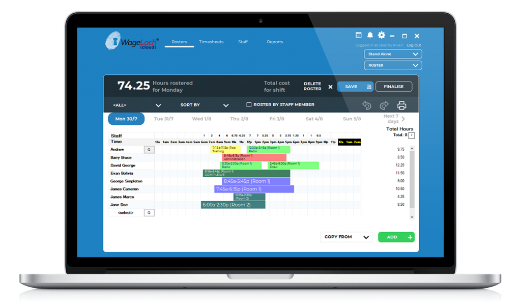 Rostering software - WageLoch