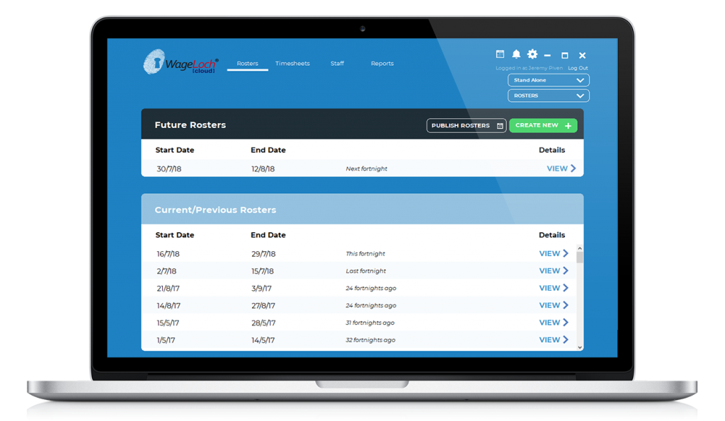 Rostering software - WageLoch